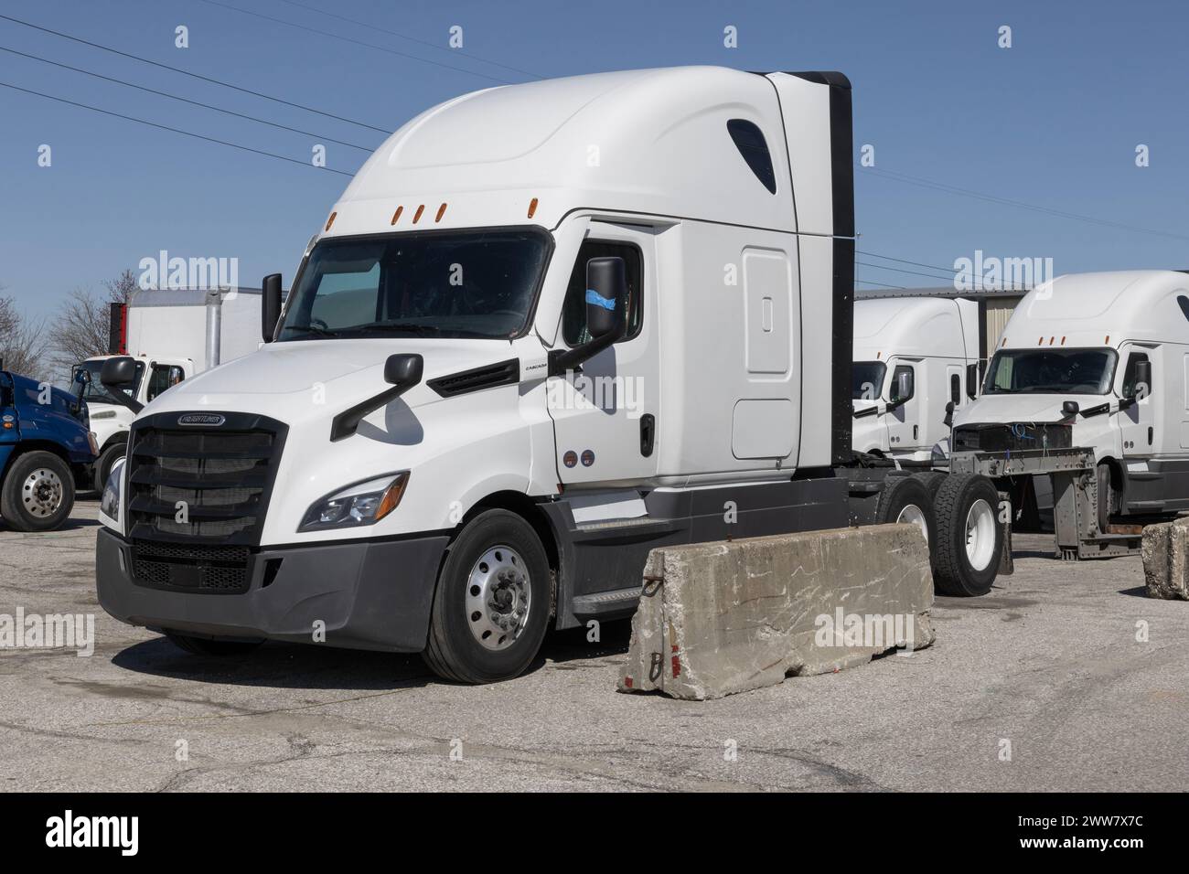 Indianapolis - March 20, 2024: Freightliner Semi Tractor Trailer Big ...