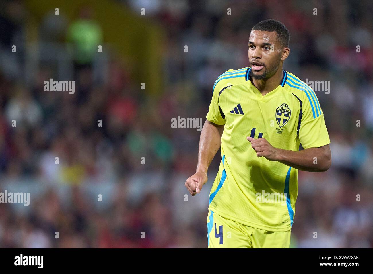 Guimaraes, Portugal, March 21, 2024, Isak Hien of Sweden during the ...