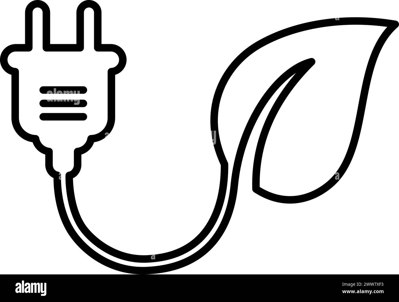 Energy plug icon outline Cut Out Stock Images & Pictures - Alamy