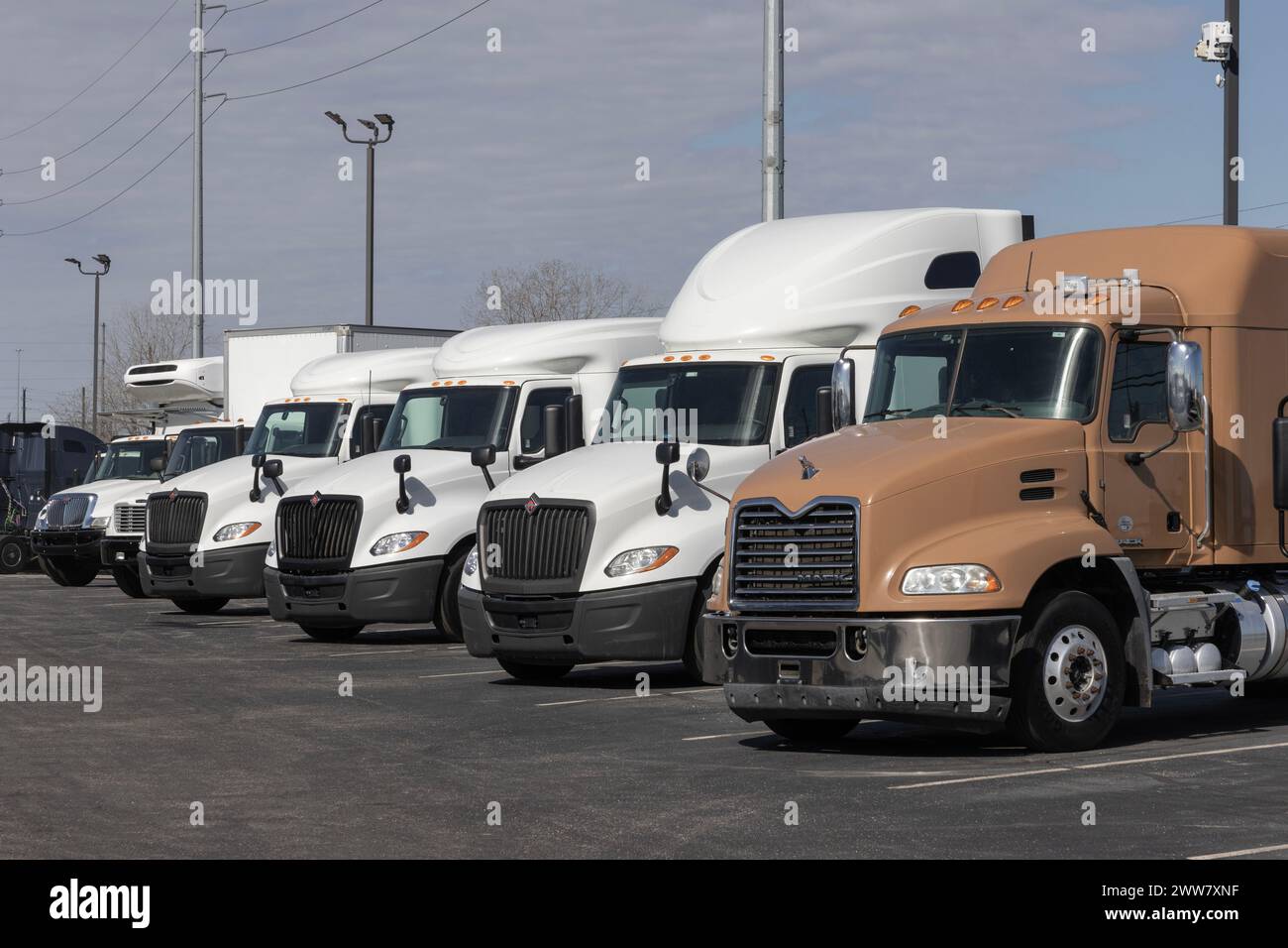 Indianapolis - March 20, 2024: Used Mack, International and ...