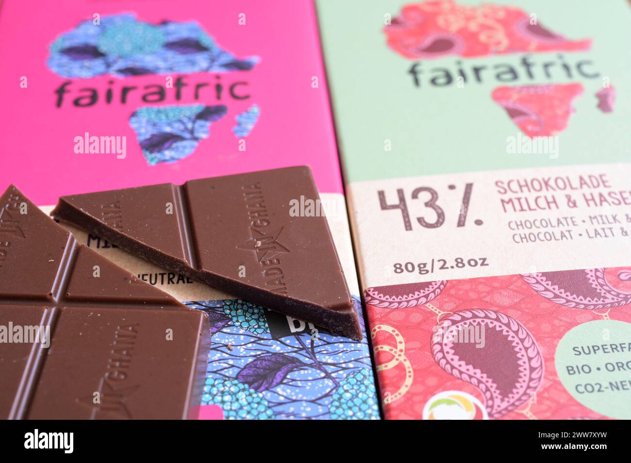 GHANA, village Amanese, cocoa processing, chocolate factory fairafric ...
