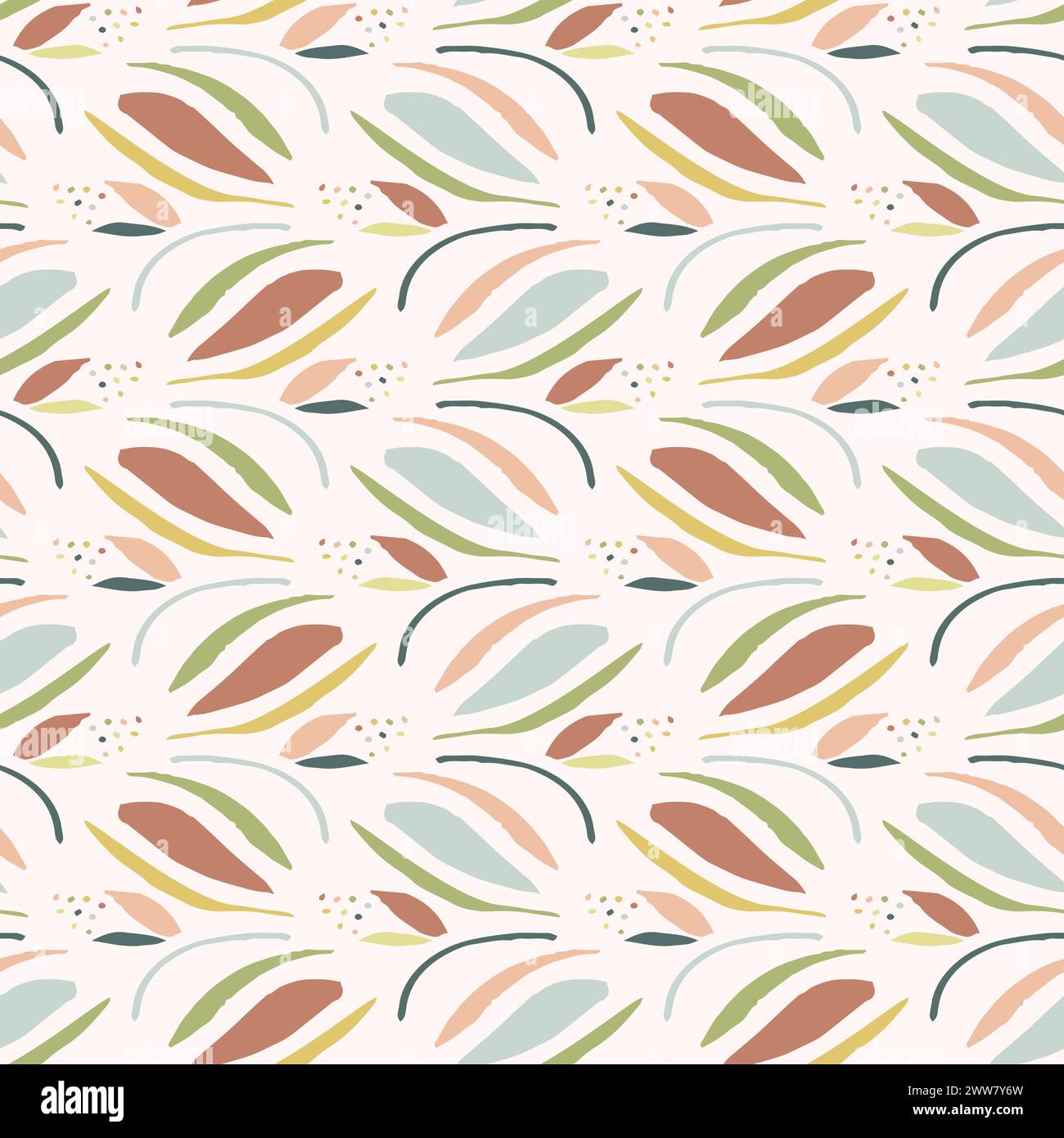 Modern vector pattern with pretty floral drawing motifs . Decorative ...