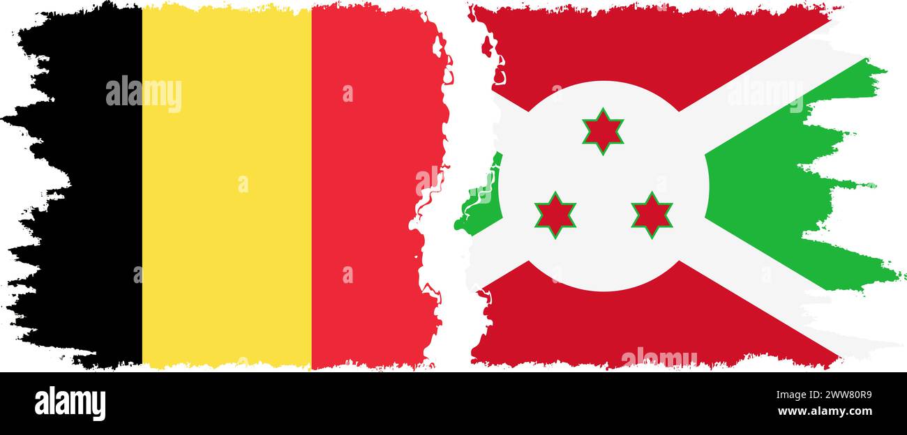 Burundi and Belgium grunge flags connection, vector Stock Vector Image ...