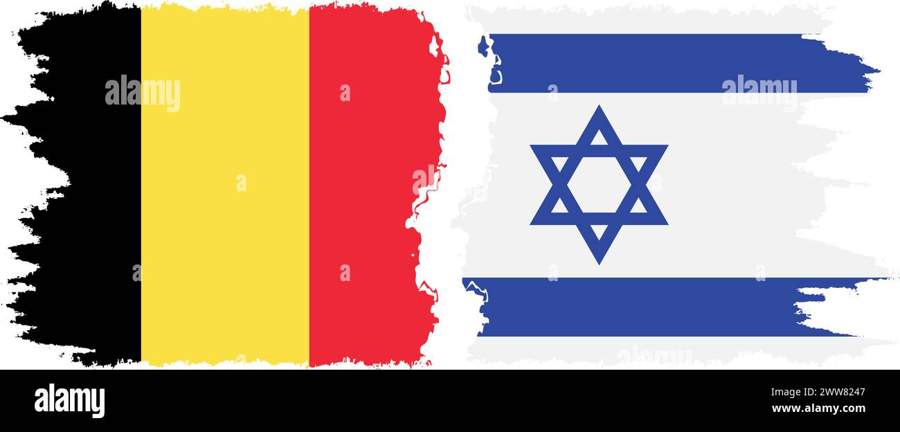 Israel and Belgium grunge flags connection, vector Stock Vector Image & Art - Alamy
