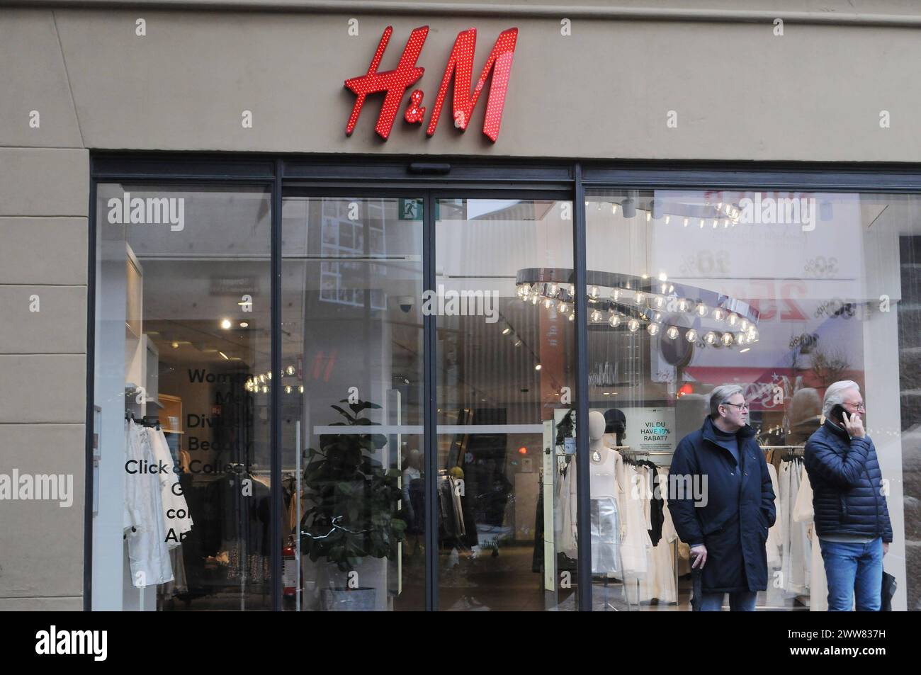 Copenhagen, Denmark /22 March 2024/.H&M swedish retail store in danish ...