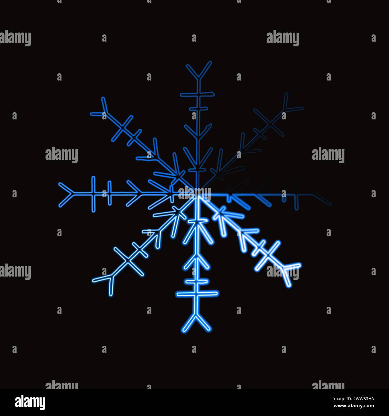 Outline neon snowflake icon Stock Vector Images - Alamy