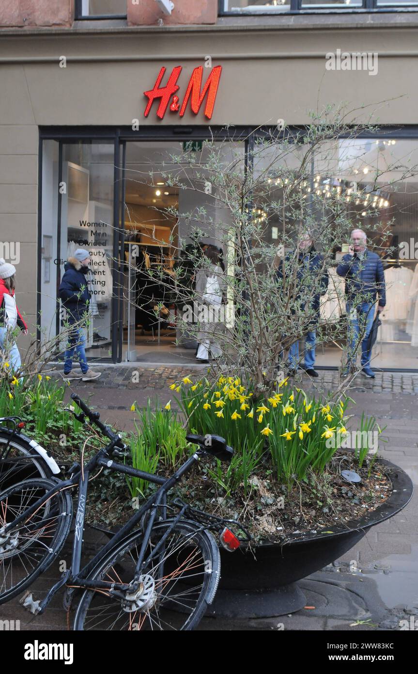 Copenhagen, Denmark /22 March 2024/.H&M swedish retail store in danish ...