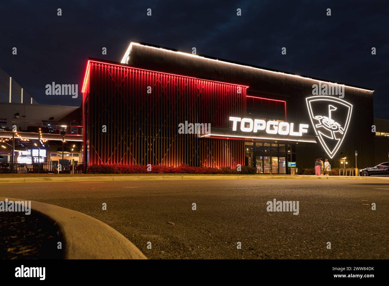 FORT MYERS, FLORIDA, USA - 2 MARCH 2024. The TopGolf building in the ...