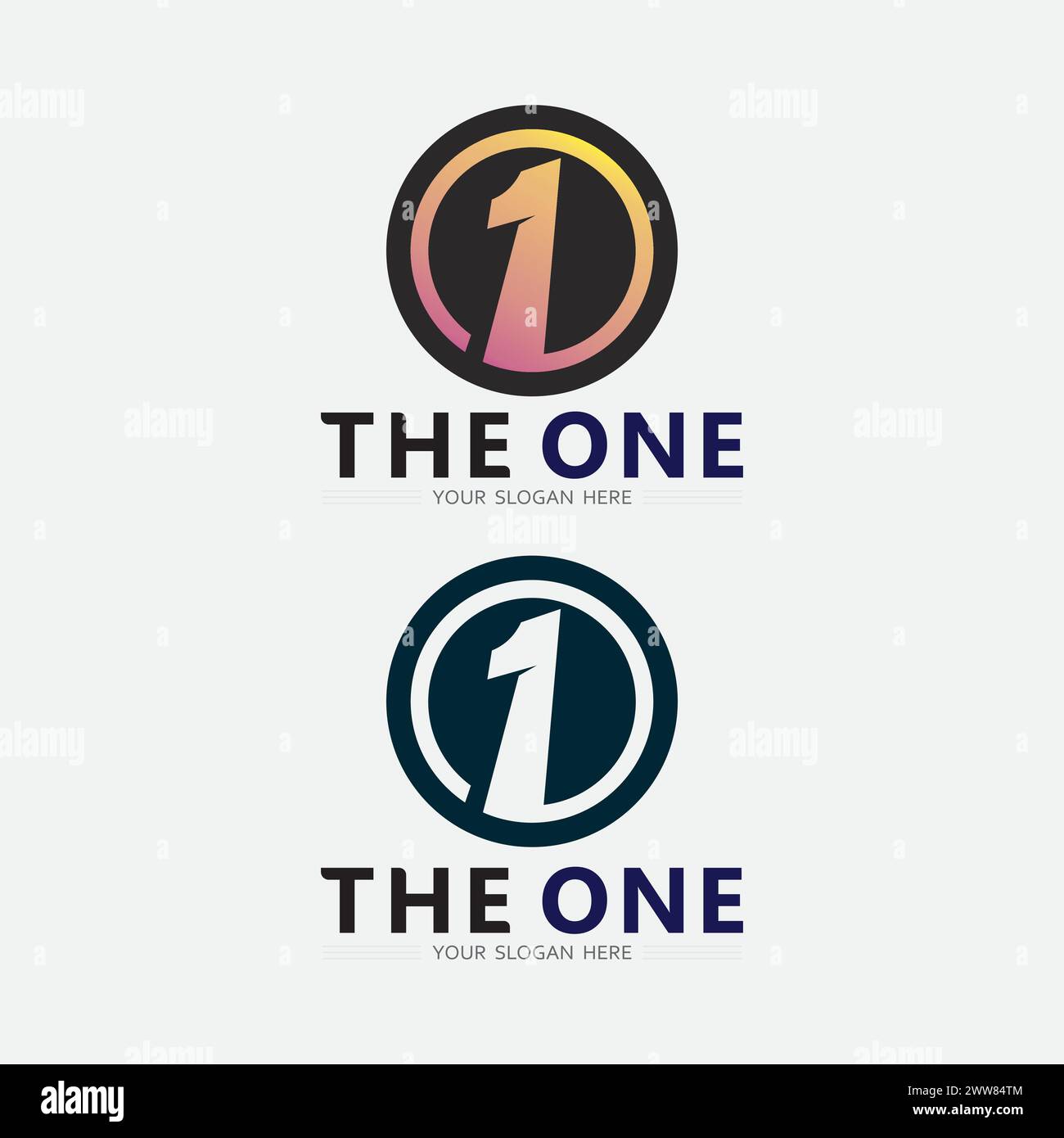Number one logo and Vector Number design Stock Images Illustration ...