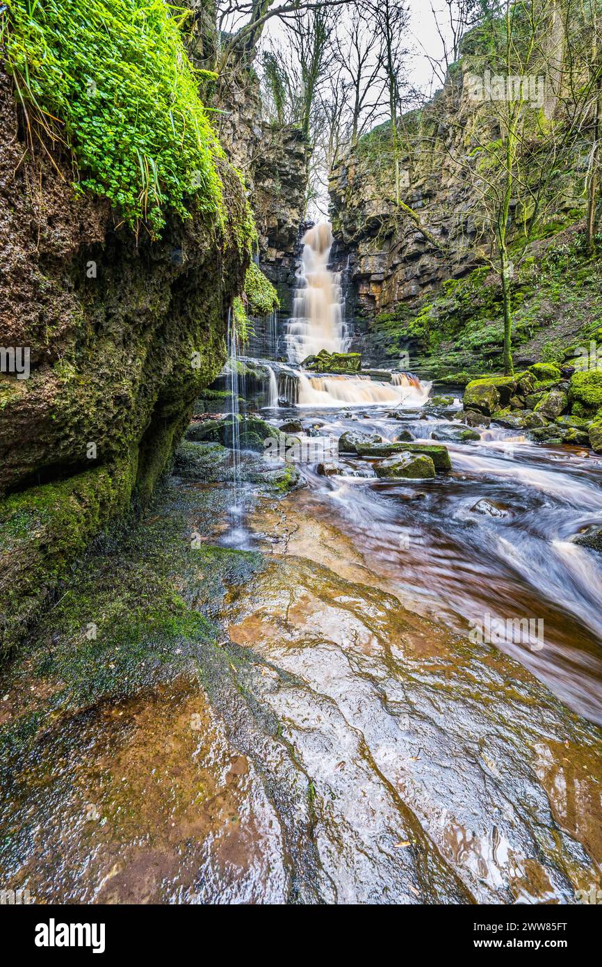 Waterfall at Mill Gill after heavy rain Stock Photo - Alamy