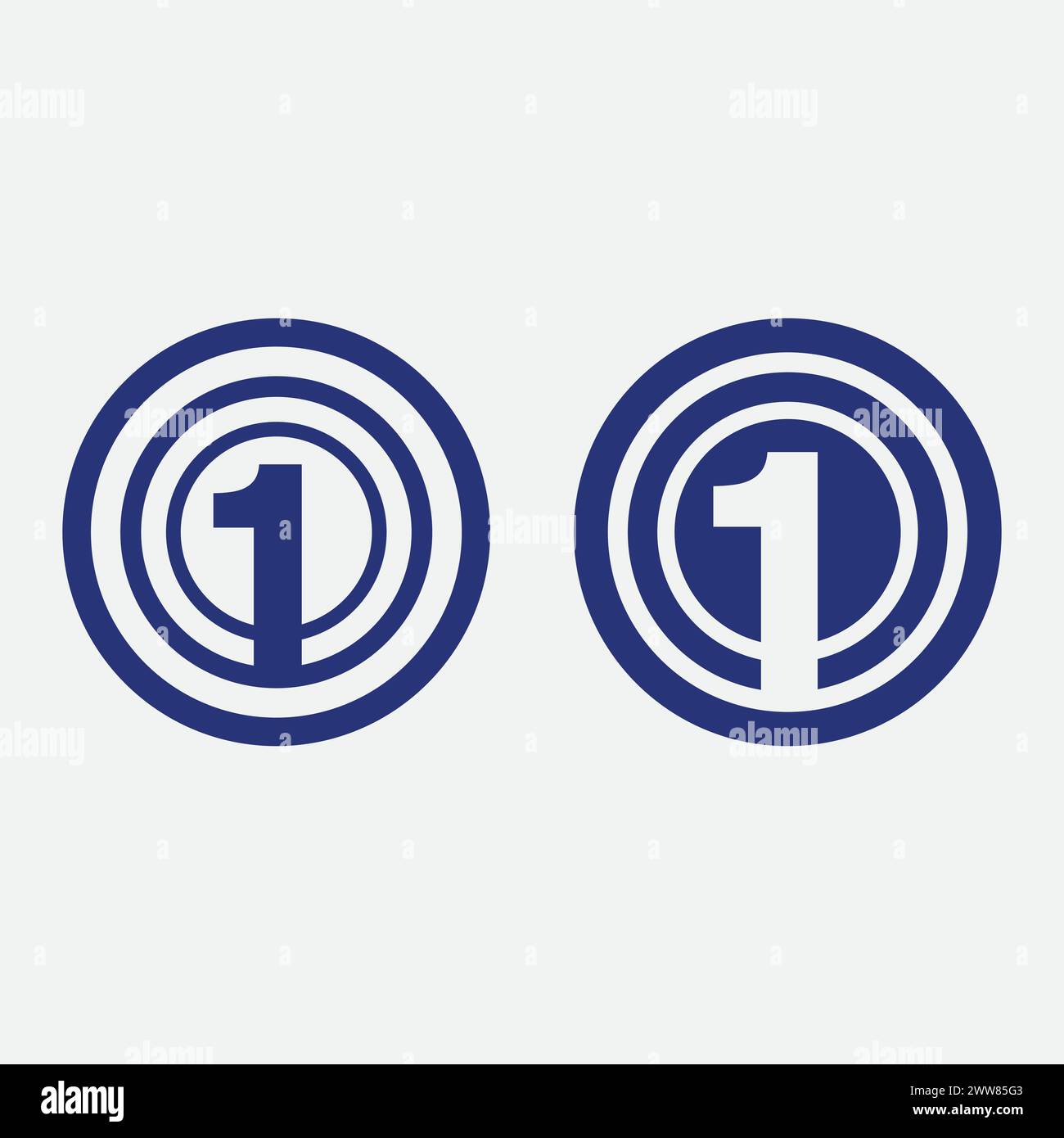 Number one logo and Vector Number design Stock Images Illustration ...