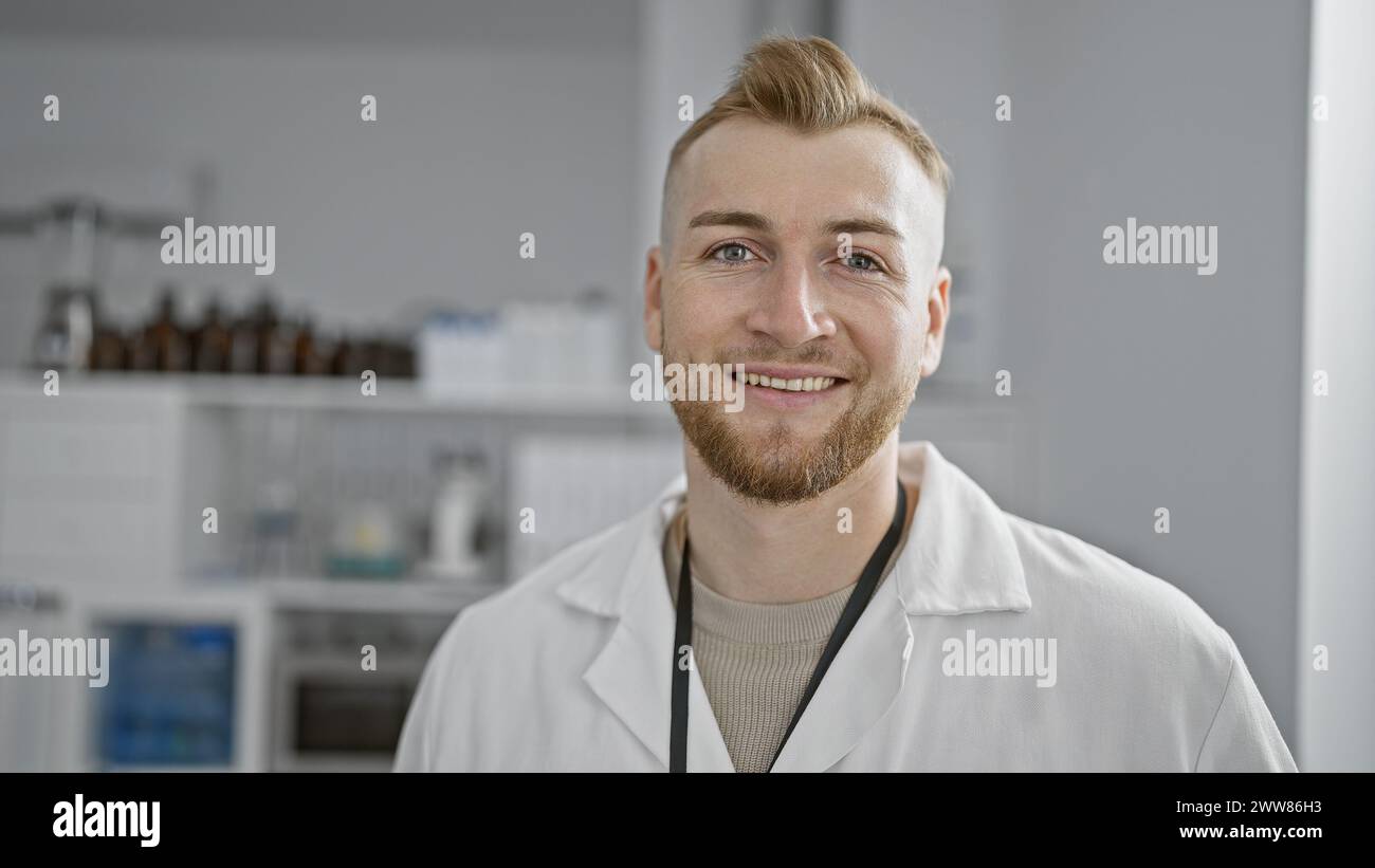 Portrait handsome young pharmacist chemist hi-res stock photography and ...