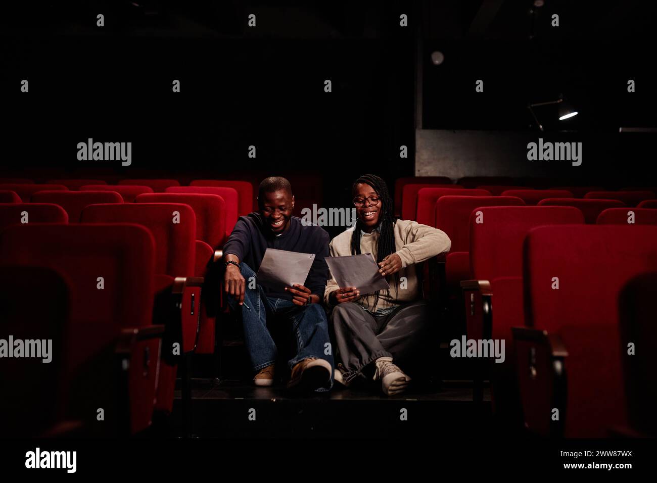 Actor rehearsing lines in front hi-res stock photography and images - Alamy