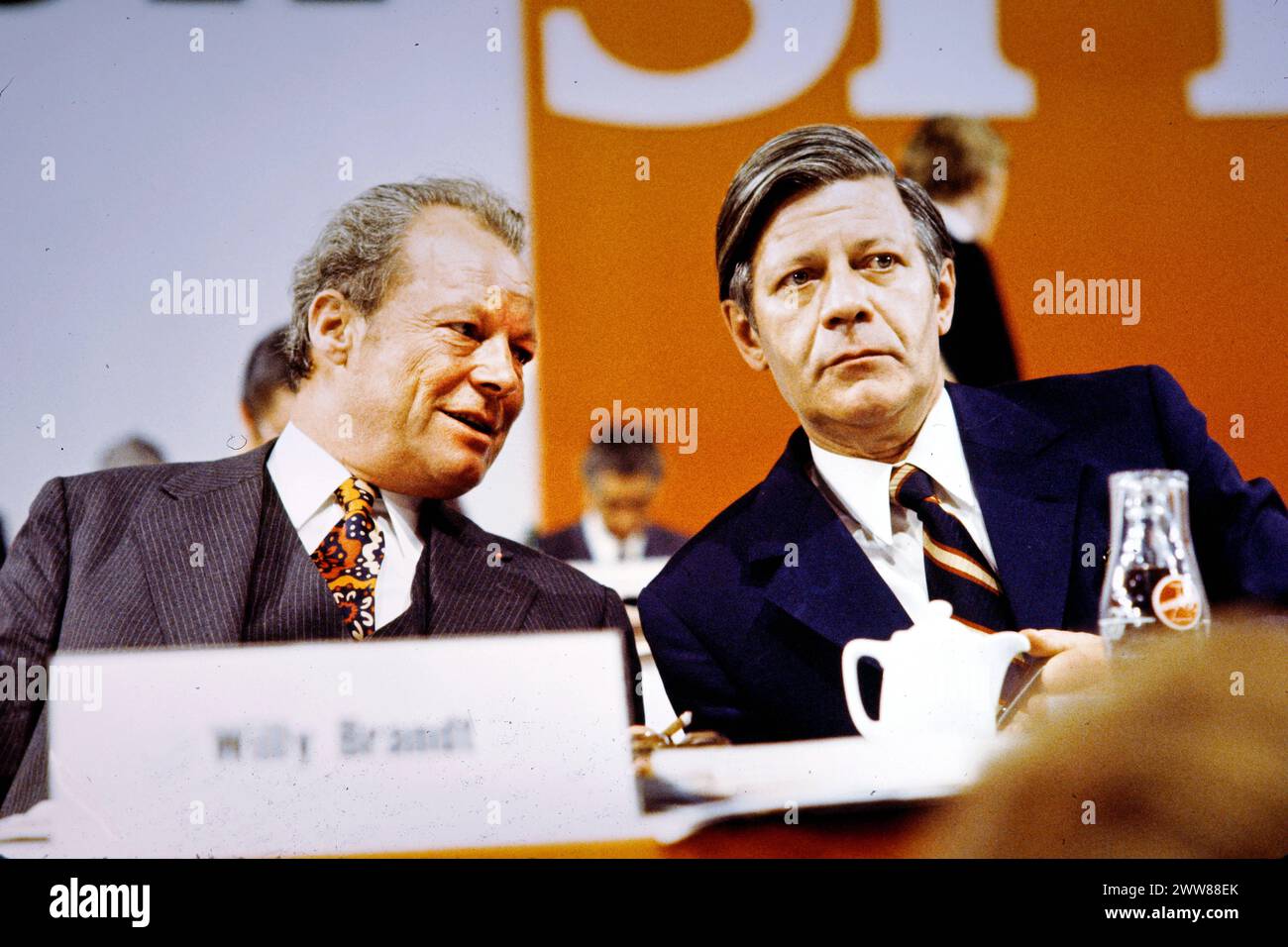 Willy Brandt und Helmut Schmidt SPD Archiv Foto Willy Brandt und Helmut ...