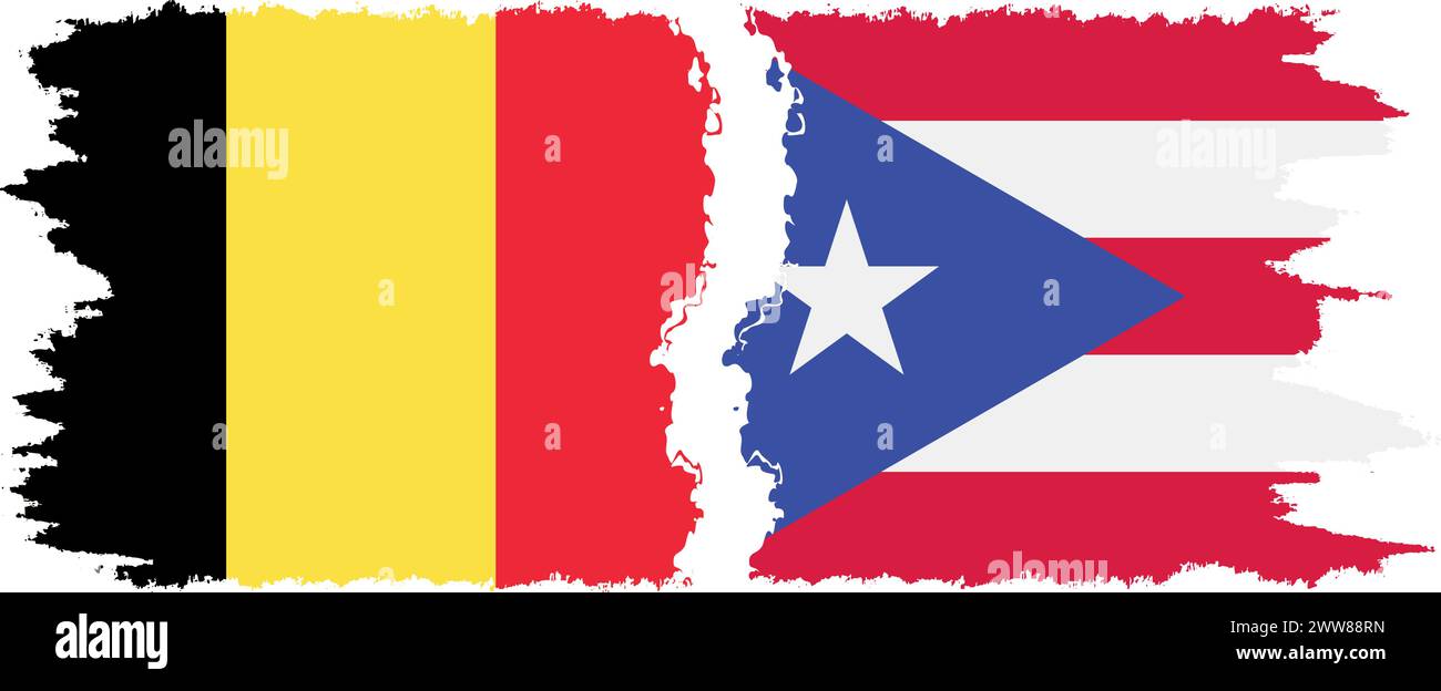 Belgium puerto rico flags hi-res stock photography and images - Alamy