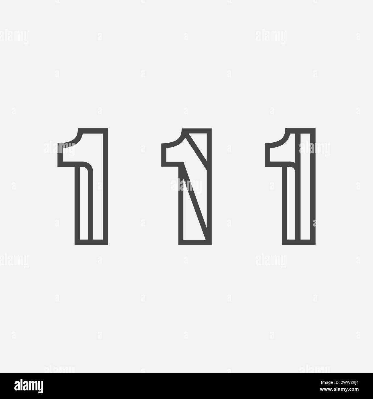 Number one logo and Vector Number design Stock Images Illustration ...