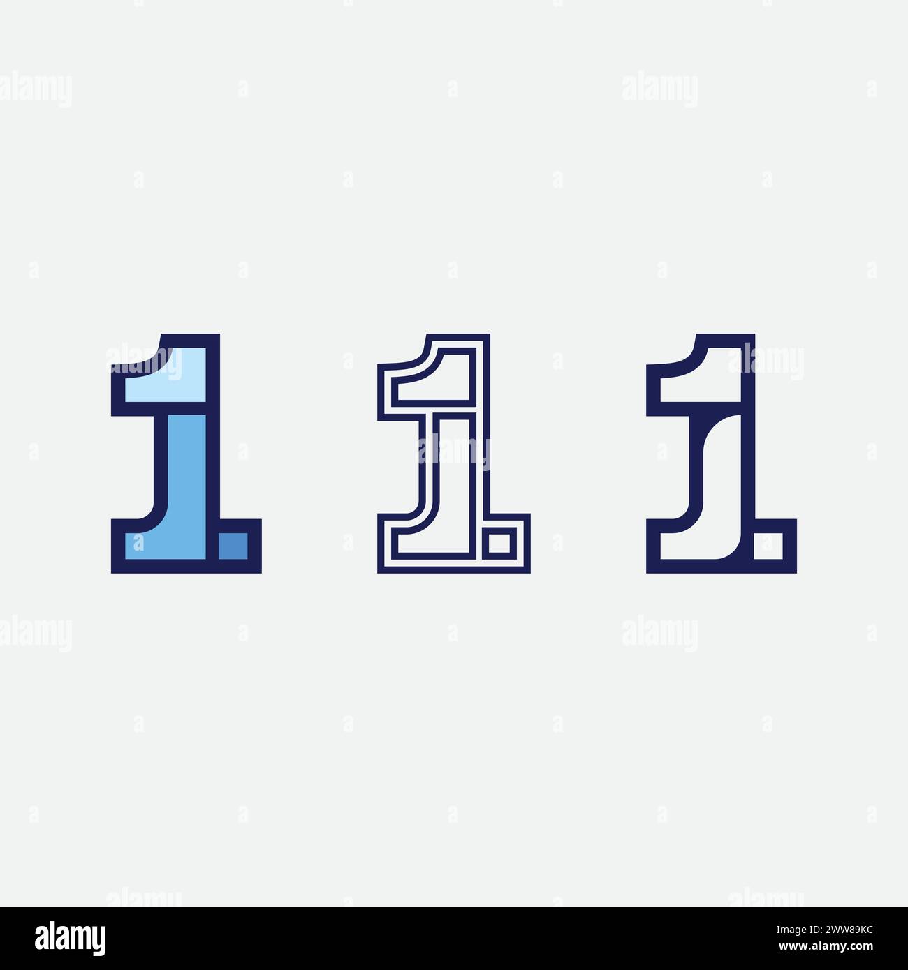 Number one logo and Vector Number design Stock Images Illustration ...