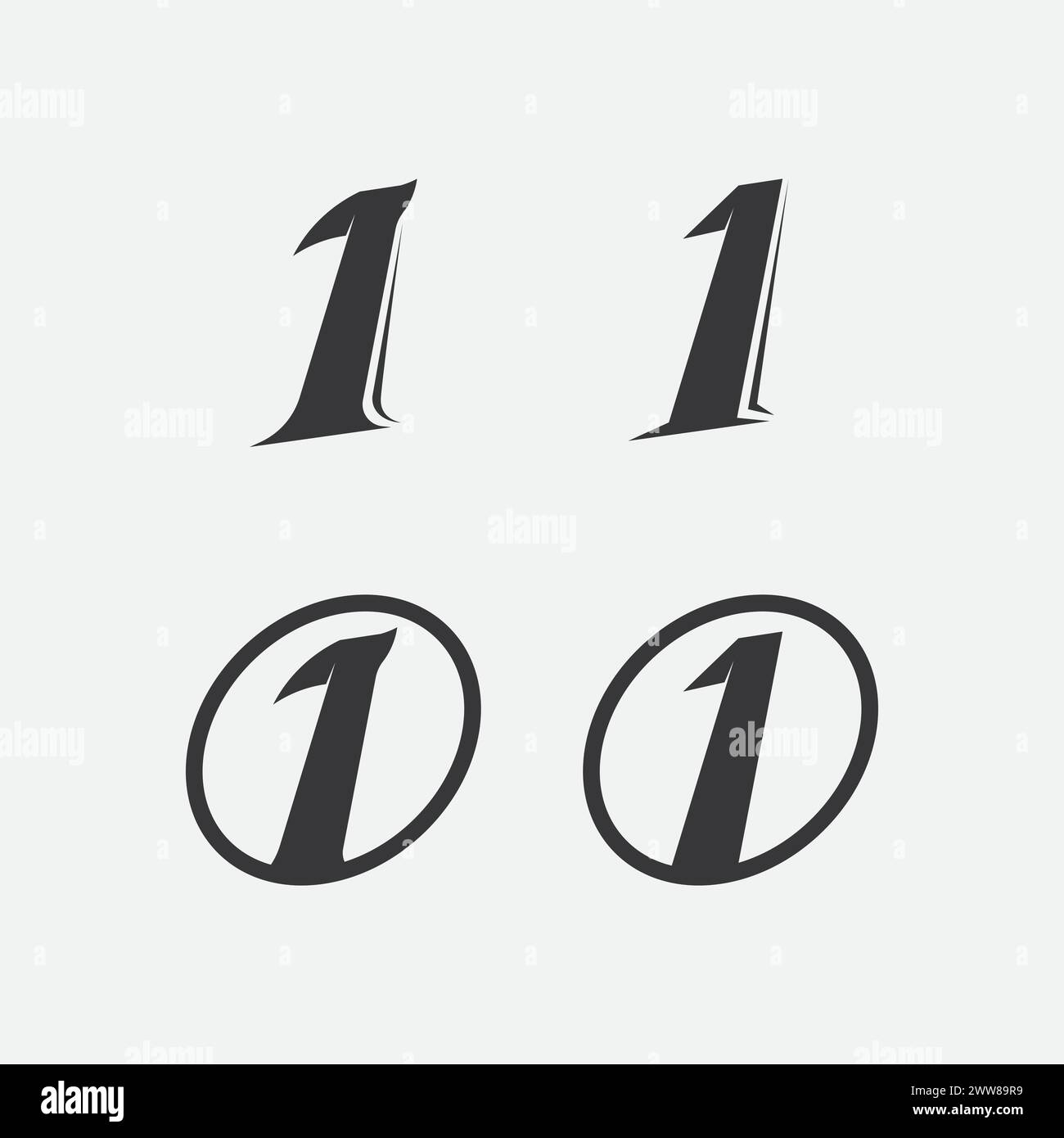 Number one logo and Vector Number design Stock Images Illustration ...