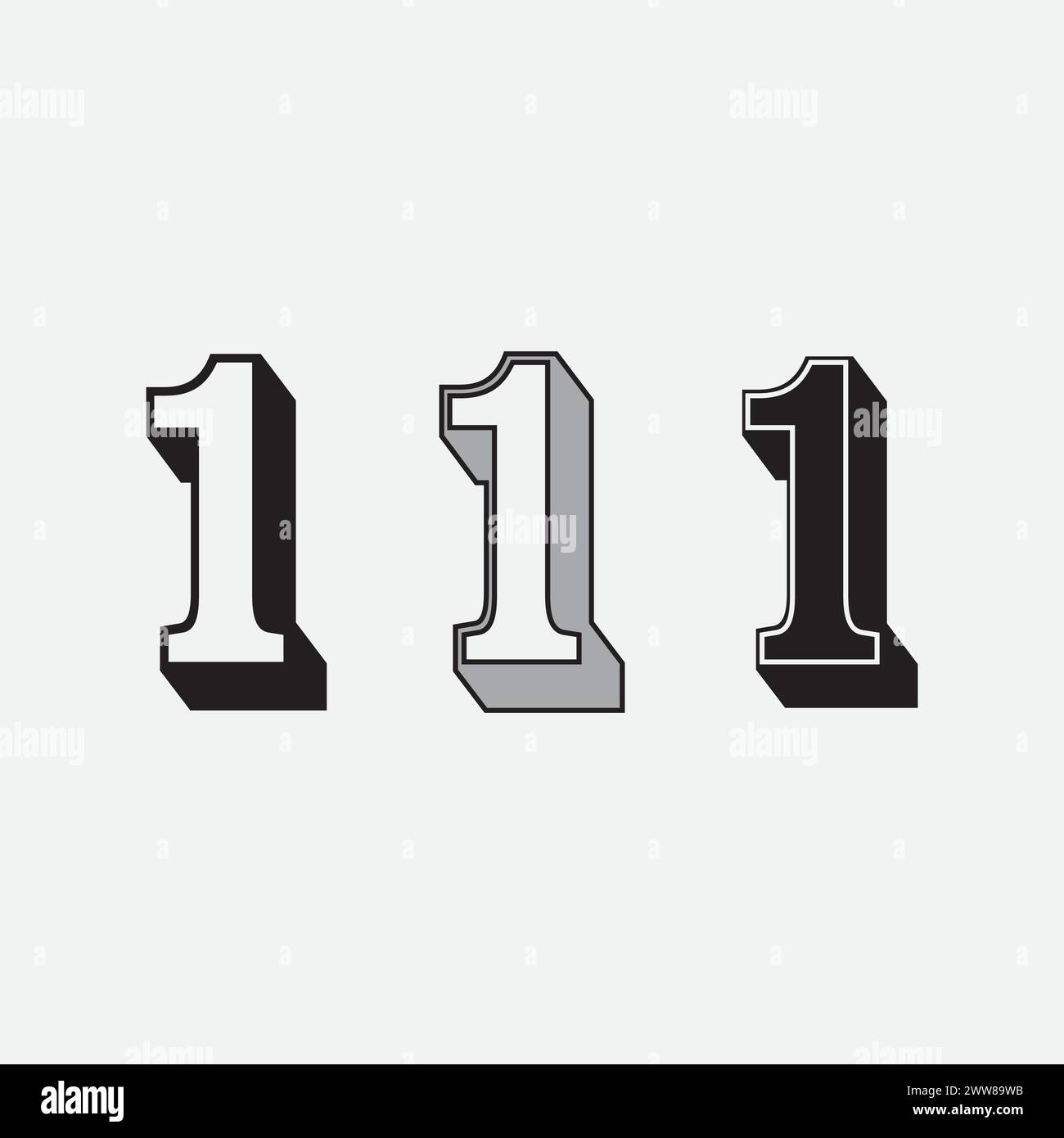 Number one logo and Vector Number design Stock Images Illustration ...