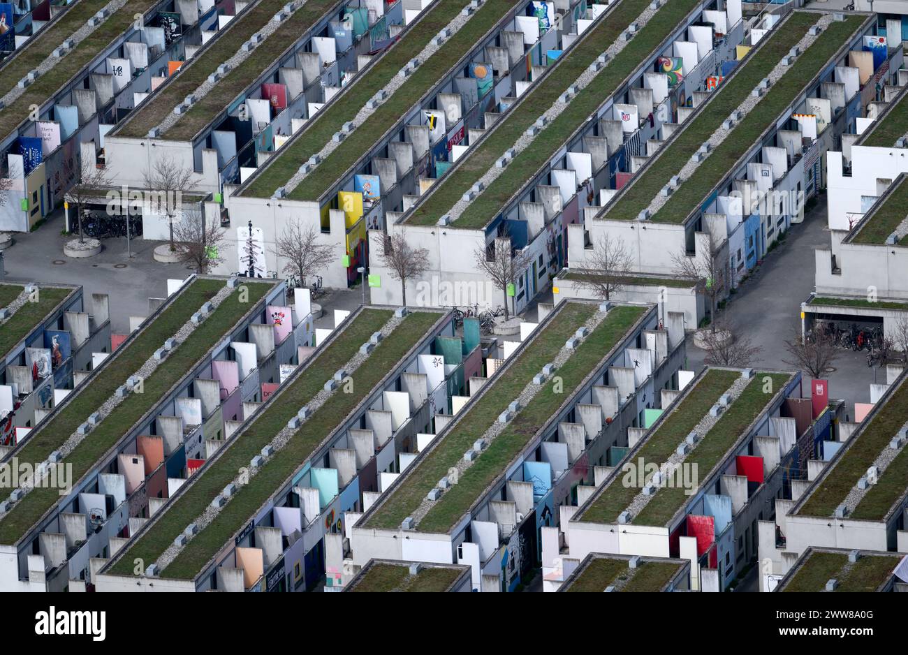 Munich, Germany. 22nd Mar, 2024. The former Olympic village of the 1972 ...
