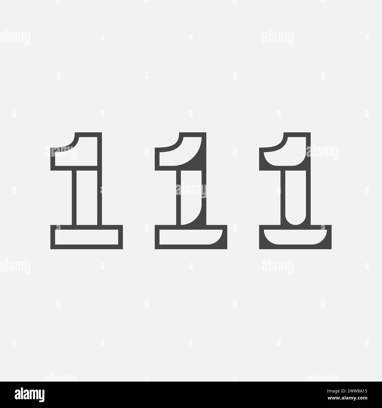 Number one logo and Vector Number design Stock Images Illustration ...