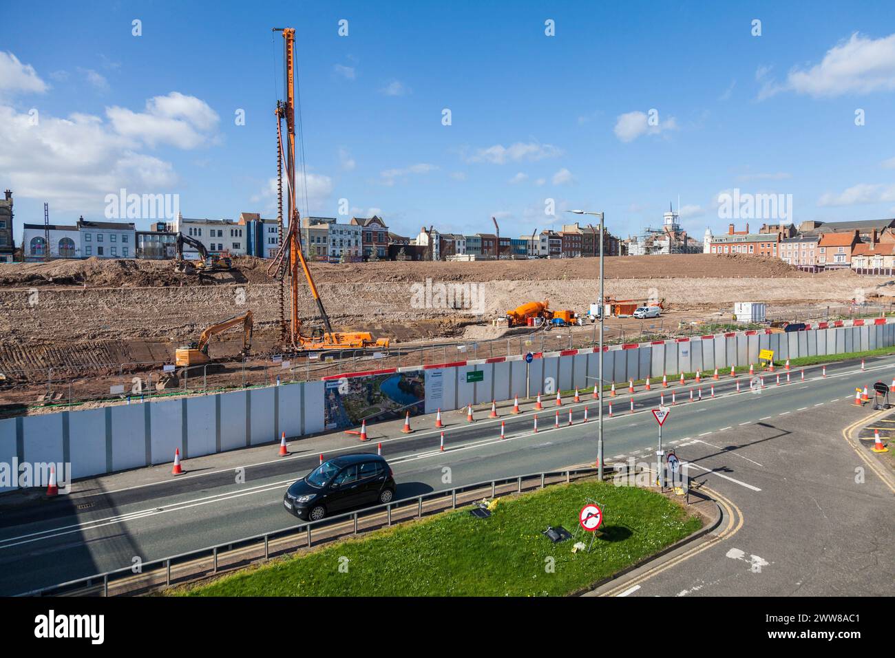 Stockton on Tees, UK. 22nd March 2024. Construction work has started on ...