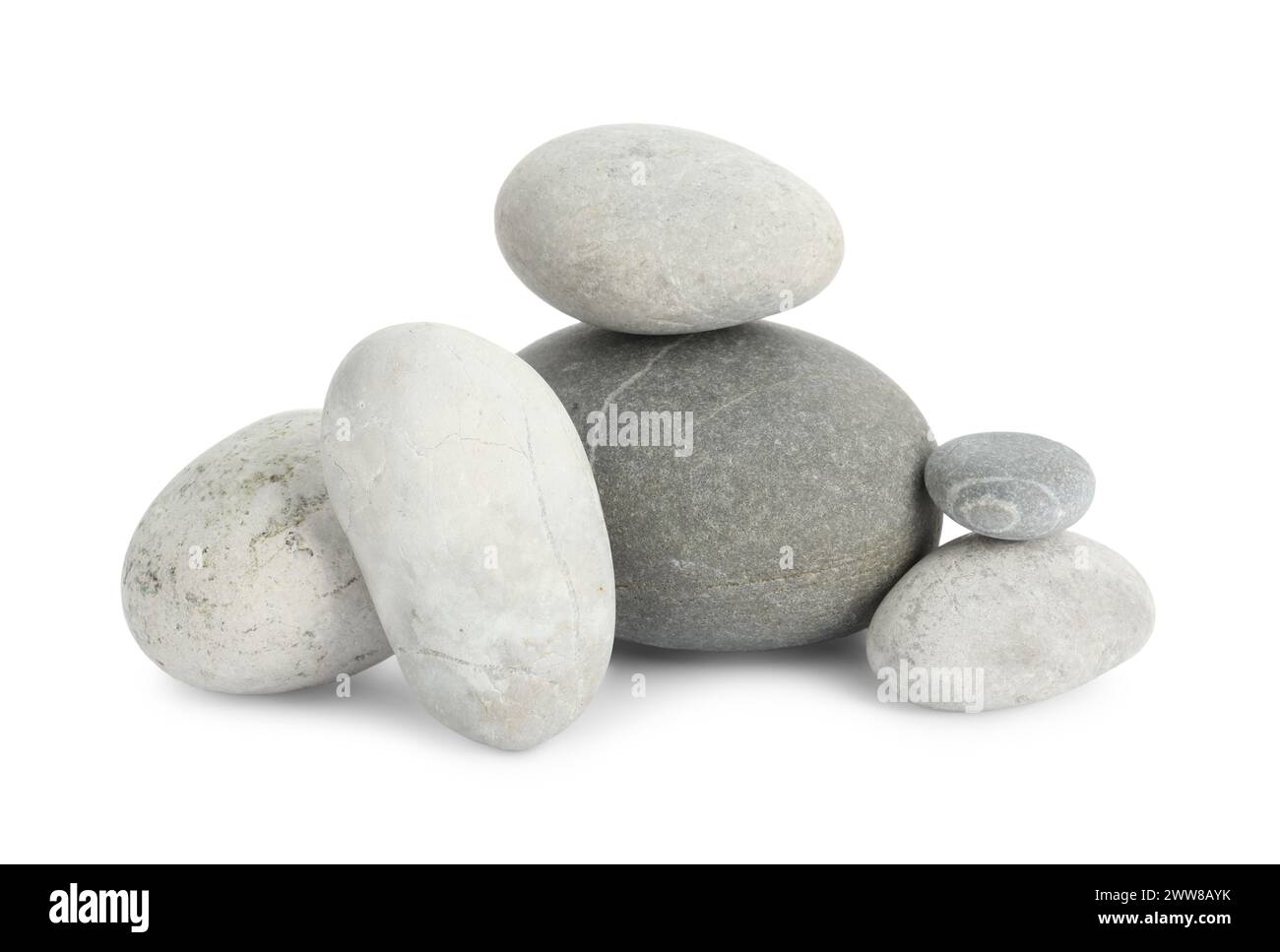 Group of different stones isolated on white Stock Photo - Alamy