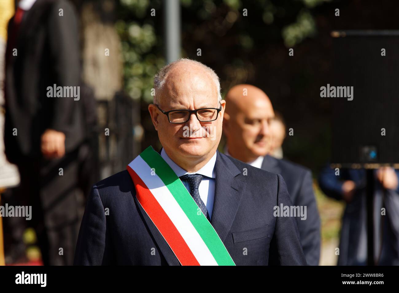 Rome, Italy 03 24 2024: Commemoration ceremony for the victims of Nazi ...