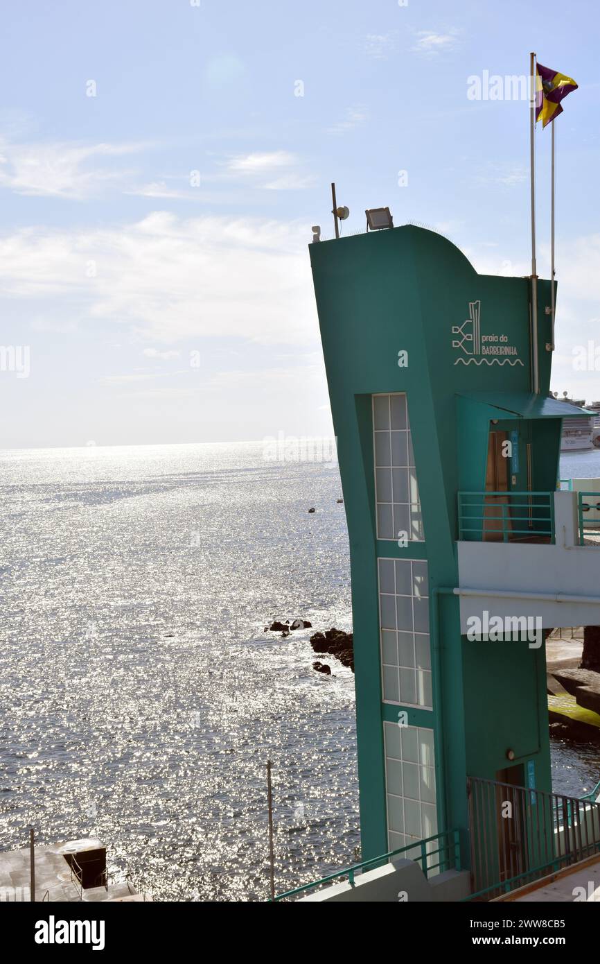 Praia da Barreirinha, public bathing complex, Funchal, Madeira March ...