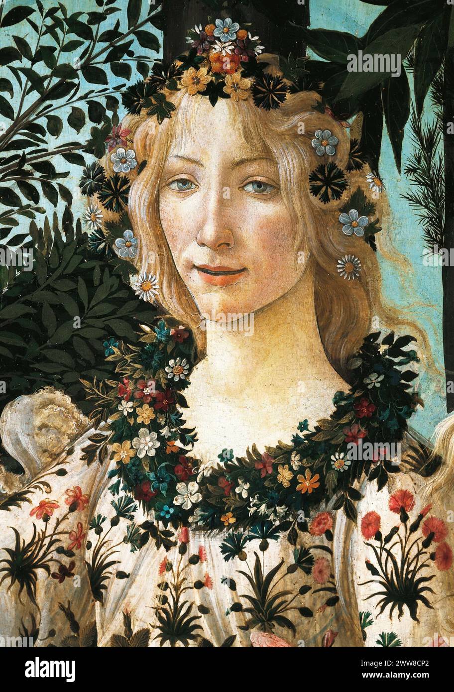 Spring (Primavera), detail Alessandro Botticelli (1445-1510 Stock Photo ...