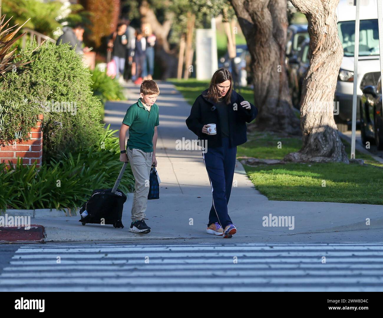 Jennifer Garner is seen with her son Samuel Affleck in Los Angeles ...