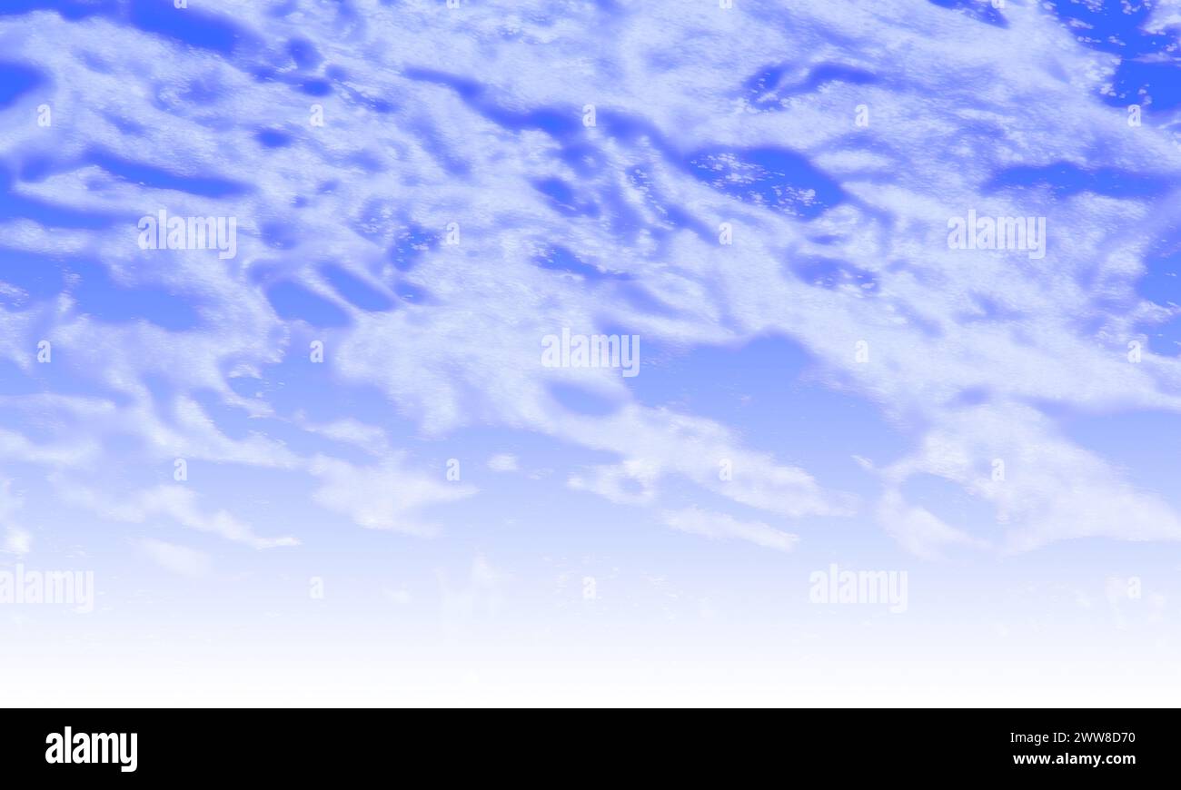 graduated blue white abstract background with clouds and waves Stock ...
