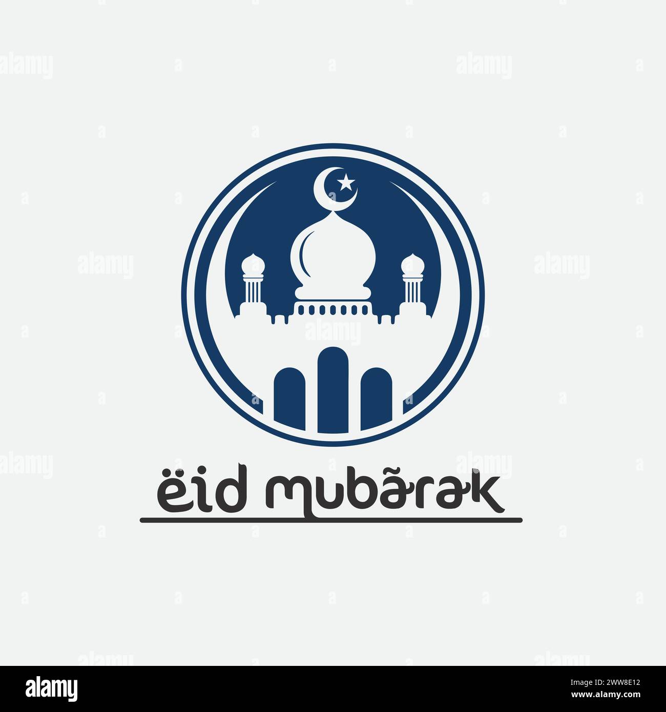 eid mubarak icon logo islamic and ramdhan religion illustration logo ...