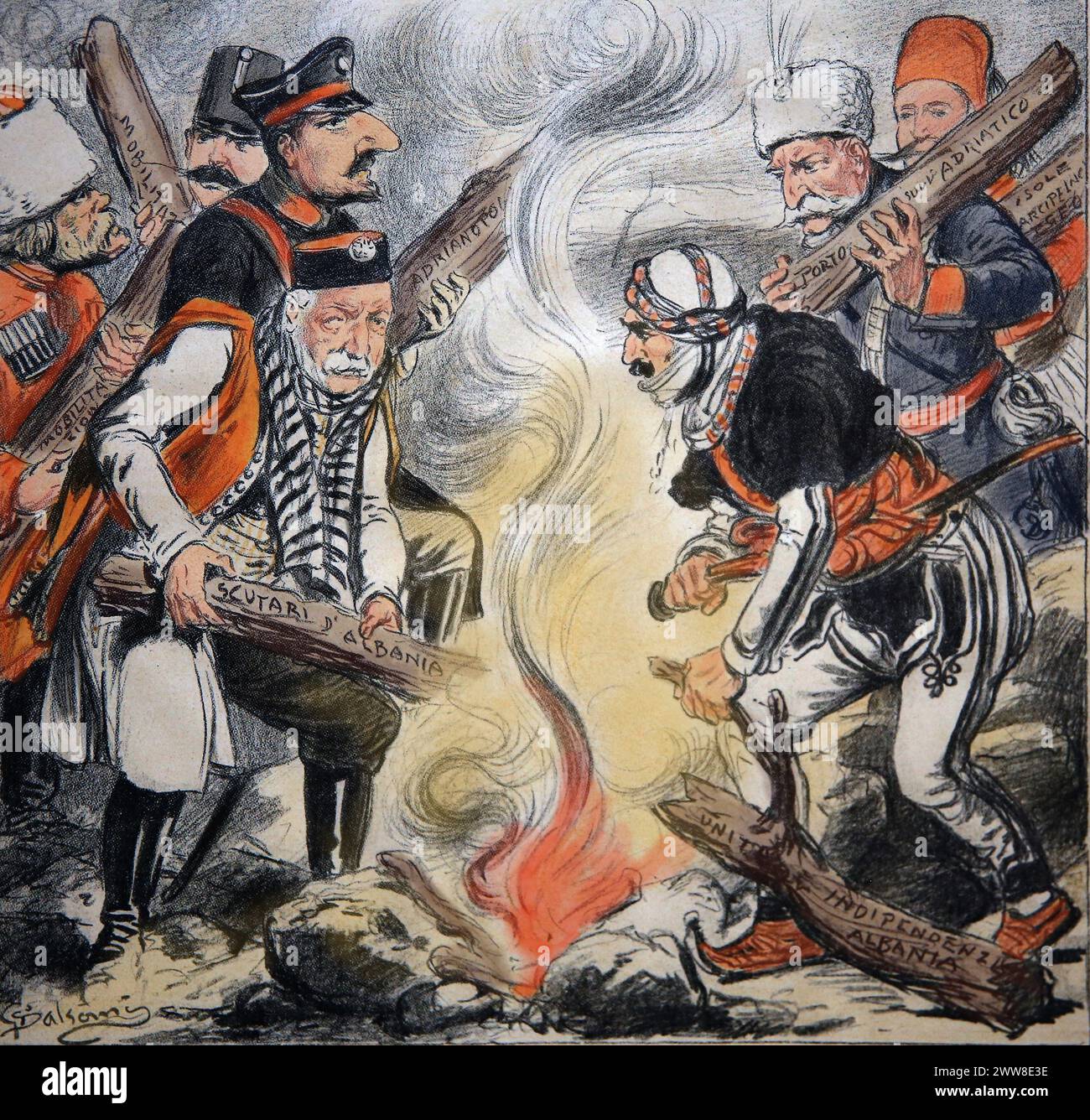 Balkan war illustration cartoon hi-res stock photography and images - Alamy