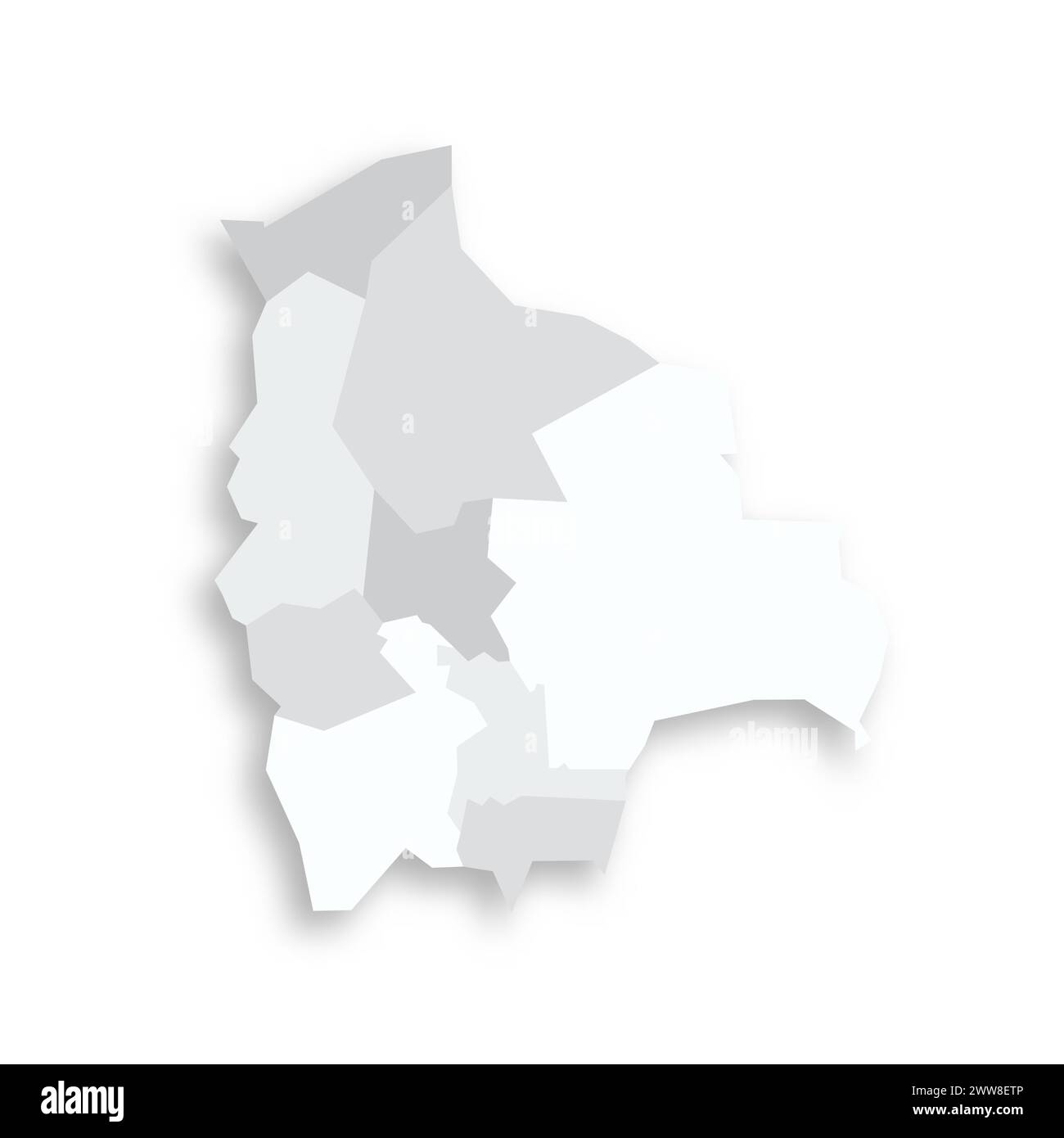 Blank la paz map hi-res stock photography and images - Alamy