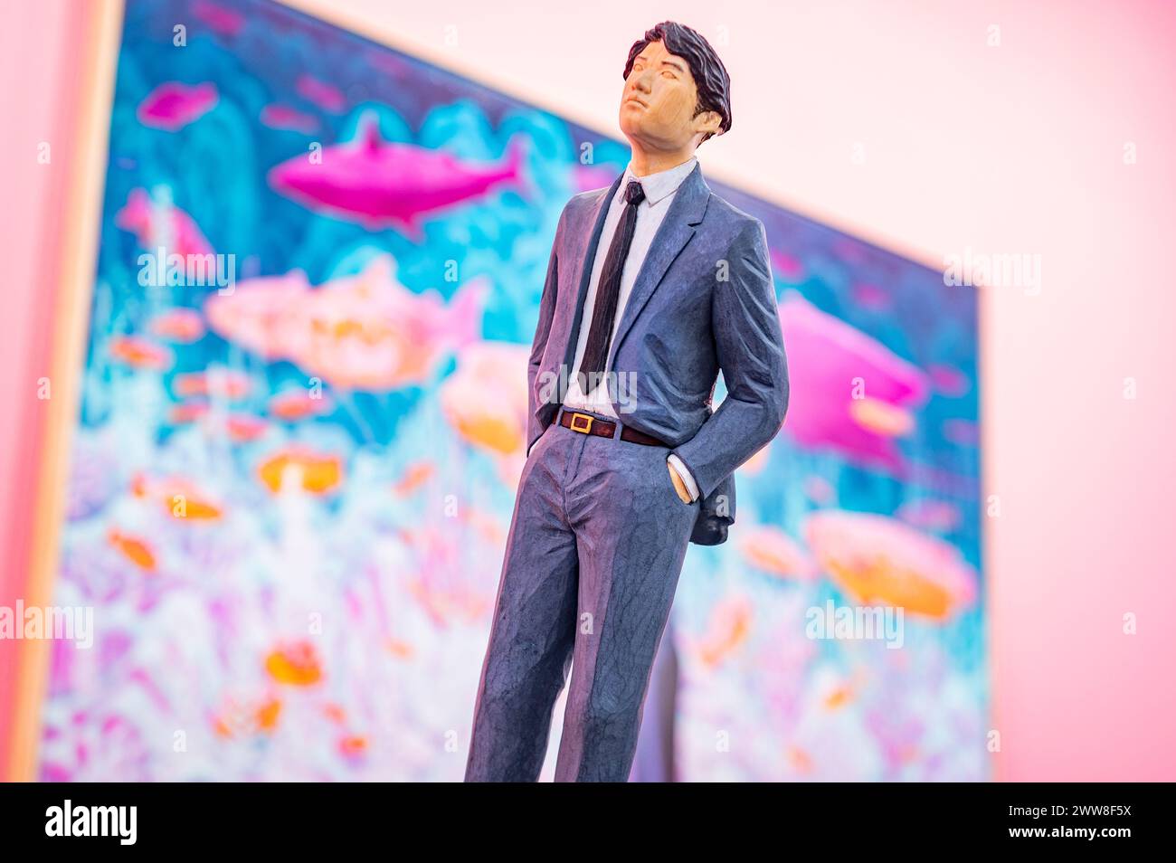 A sculpture by artist Keng Chieh Sheng seen at Urvanity Contemporary ...