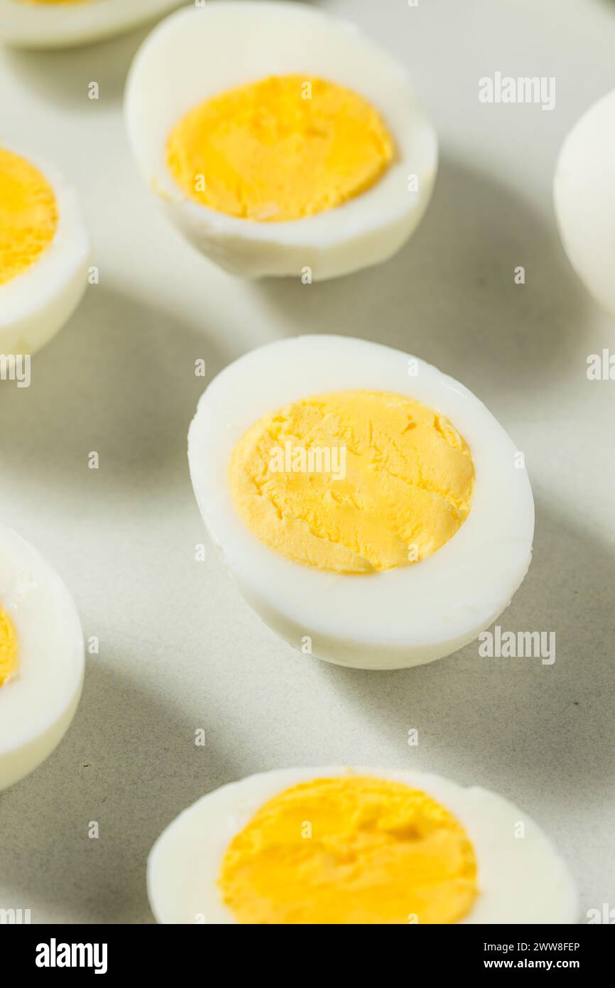 Healthy Cooked Hard Boiled Eggs Ready to Eat Stock Photo - Alamy
