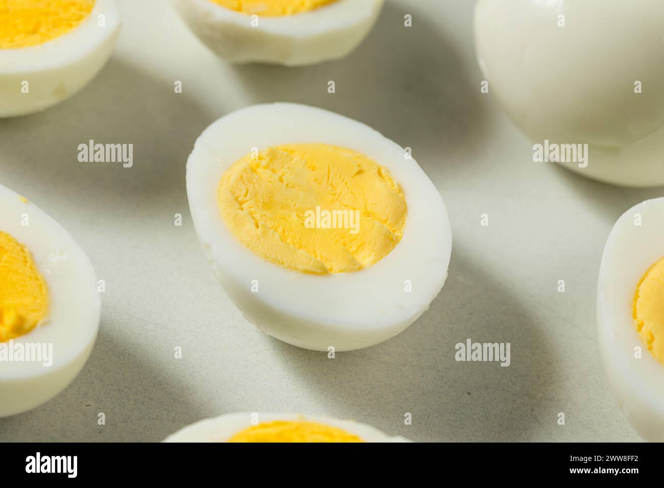 Healthy Cooked Hard Boiled Eggs Ready to Eat Stock Photo - Alamy