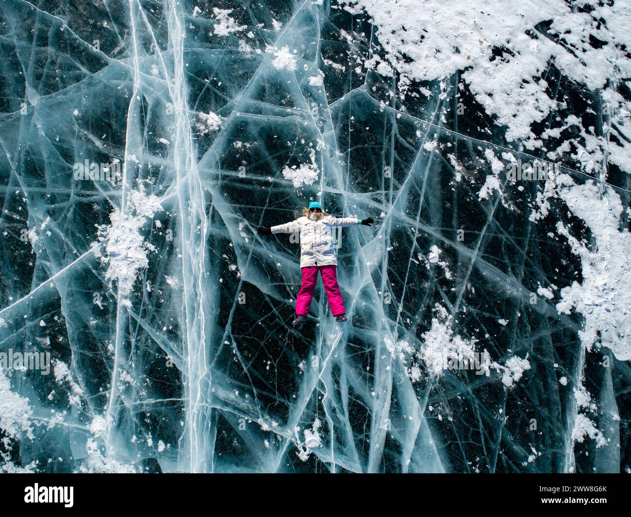Aerial shot young woman tourist hi-res stock photography and images - Alamy