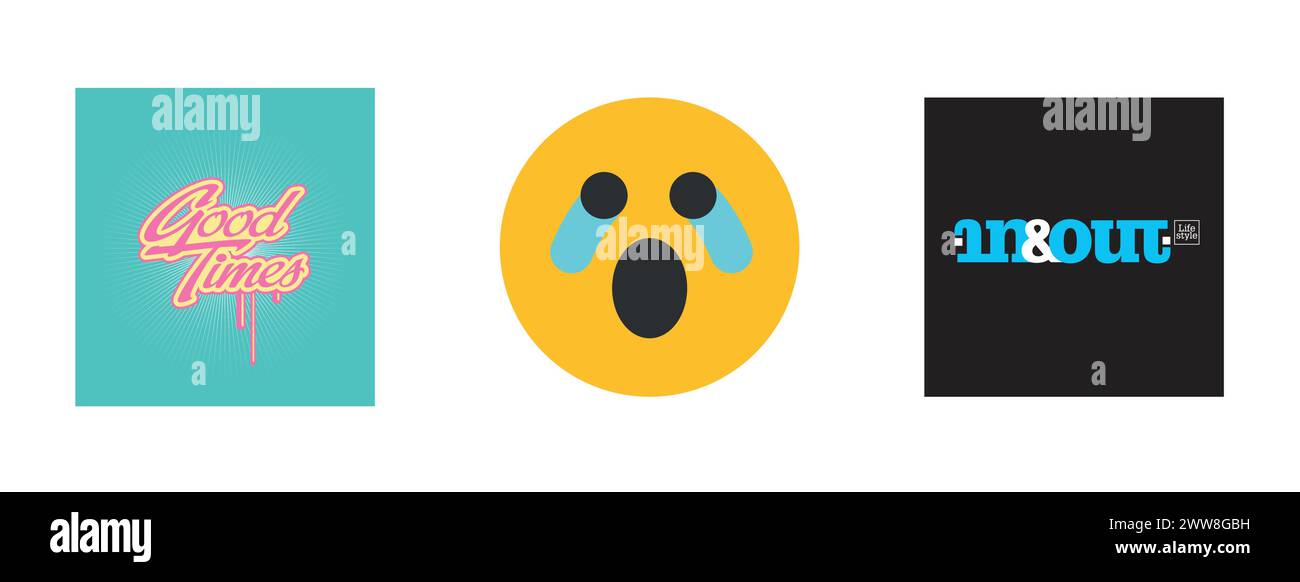 Crying emoji outline Stock Vector Images - Alamy