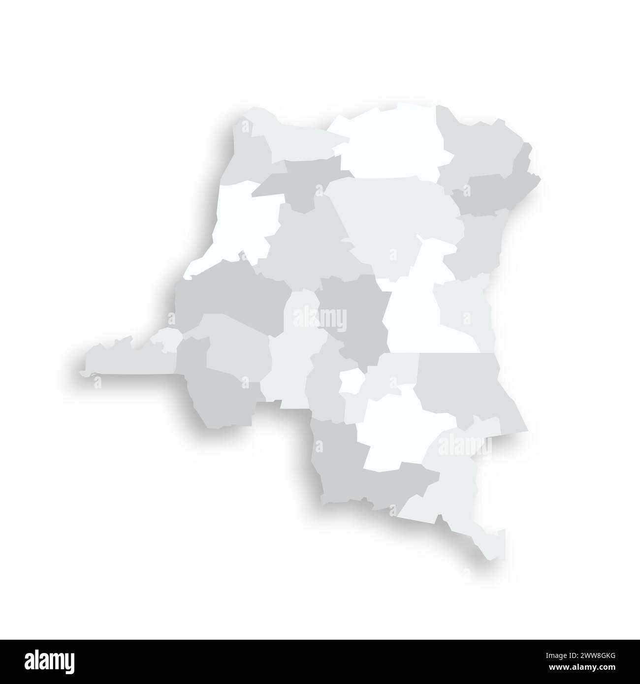 Democratic Republic of the Congo political map of administrative ...