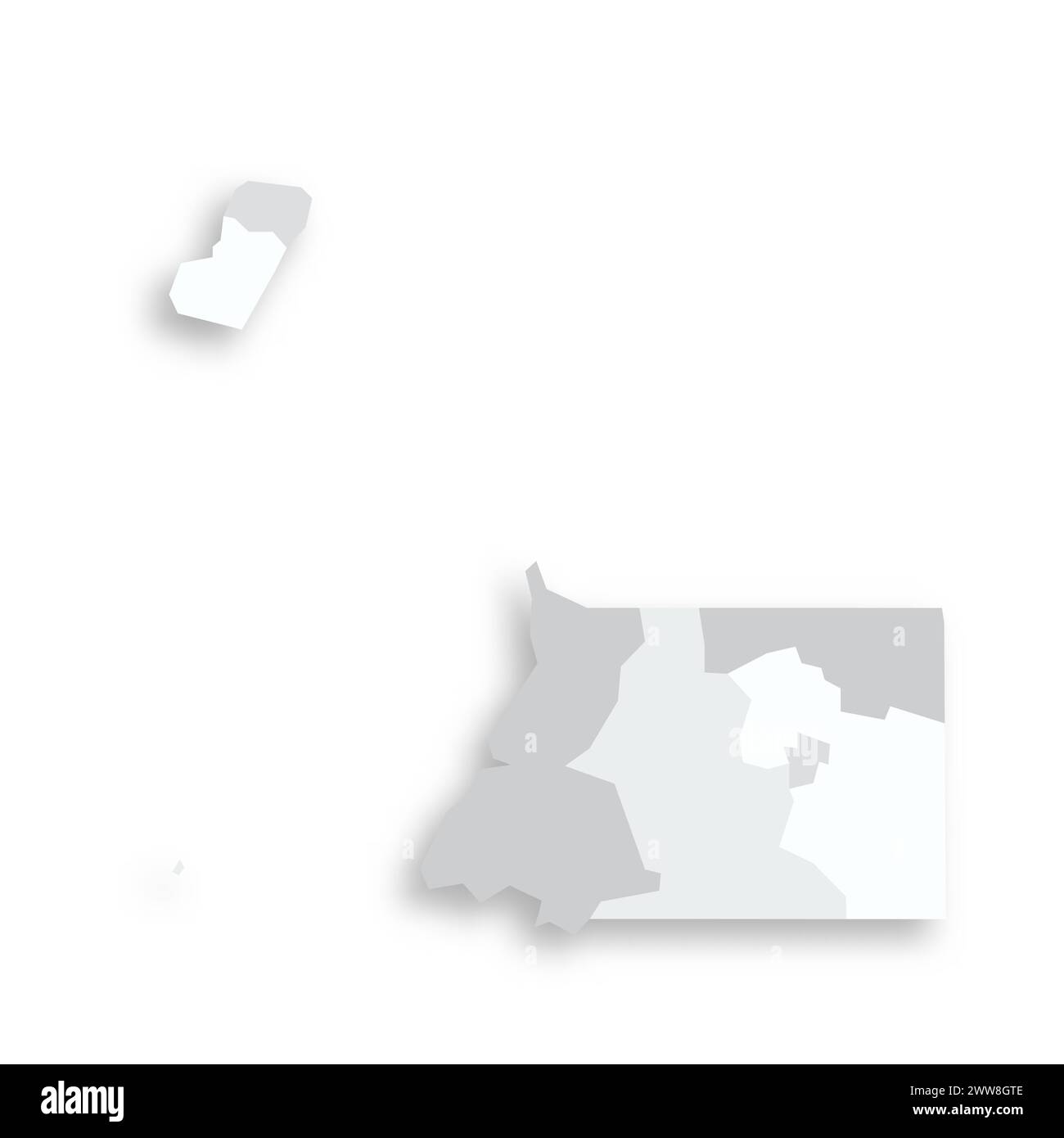 Equatorial Guinea Political Map Of Administrative Divisions Provinces