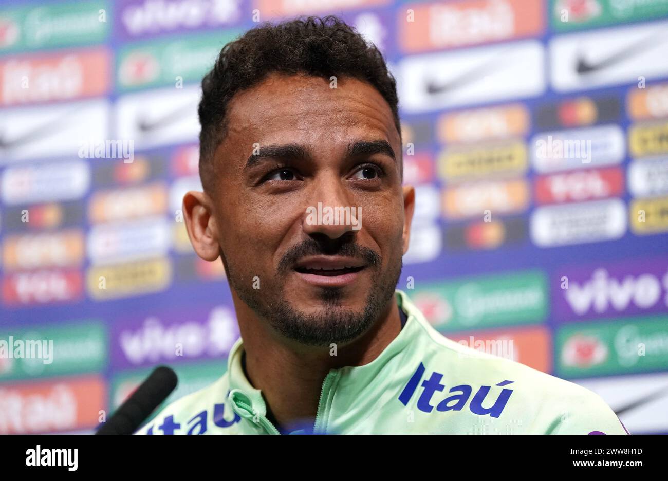 Brazil's Danilo during a press conference at Wembley Stadium, London ...