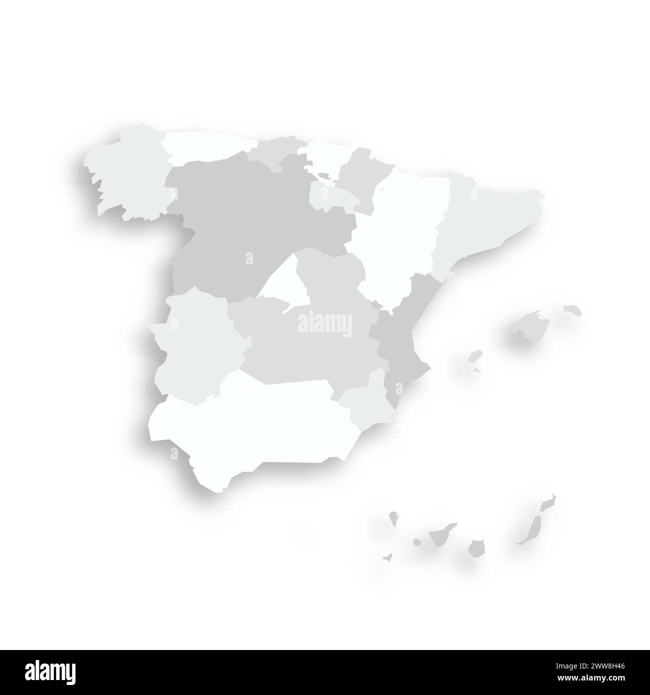 Spain political map of administrative divisions - autonomous ...
