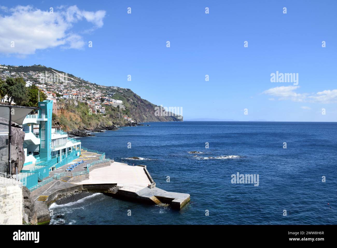 Praia da Barreirinha, public bathing complex, Funchal, Madeira March ...