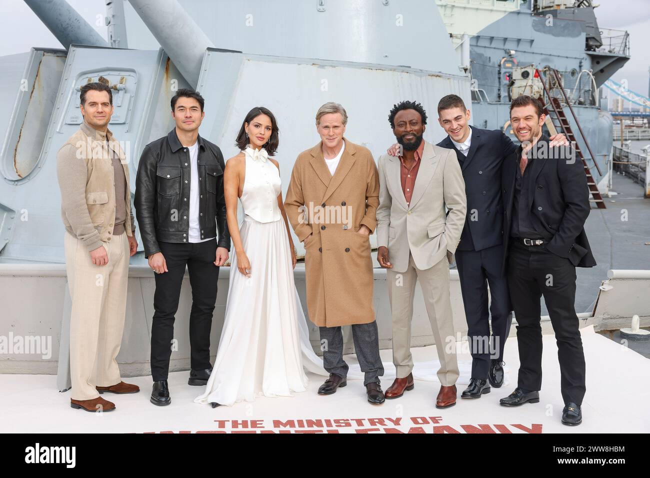 Henry Cavill, from left, Henry Golding, Eiza Gonzalez Rivera, Cary ...