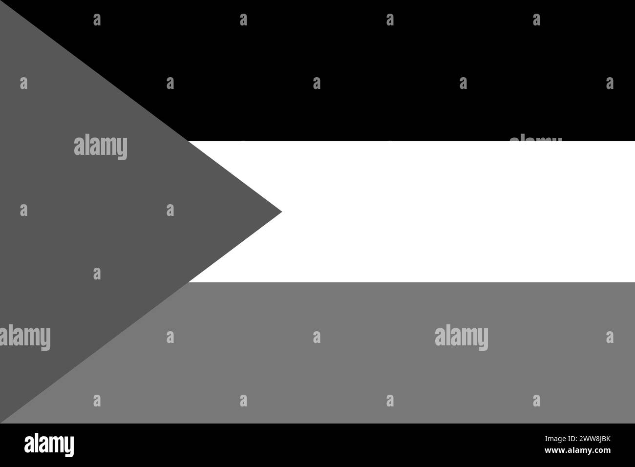 Palestine flag - greyscale monochrome vector illustration. Flag in ...