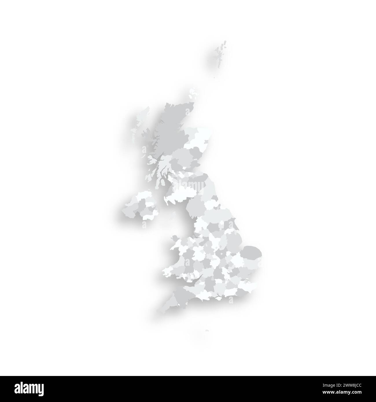 Uk counties map vector hi-res stock photography and images - Alamy