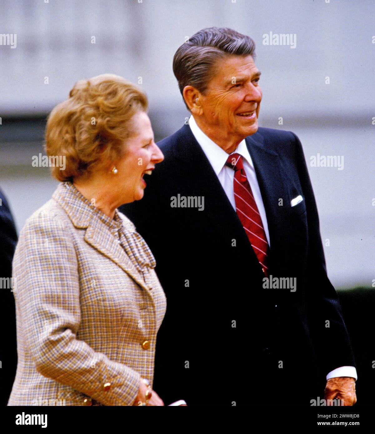 Margaret Thatcher und Ronald Reagan Archiv Foto Margaret Thatcher und ...
