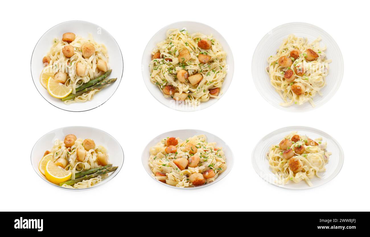 Seafood collage different dishes hi-res stock photography and images ...